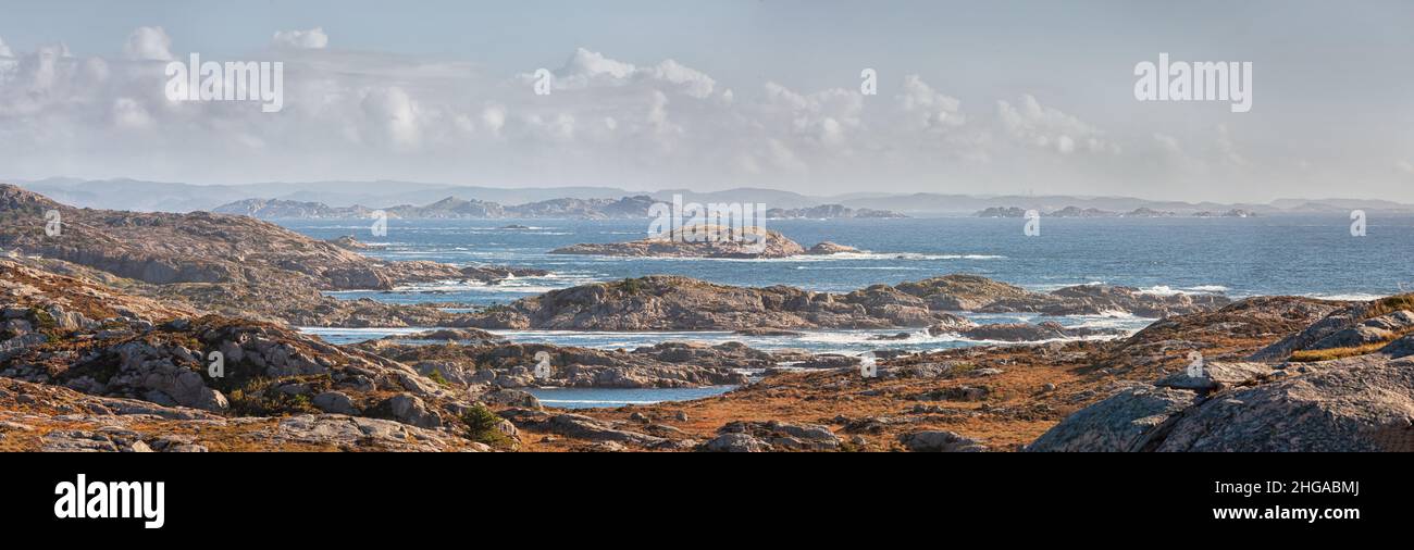 Coastal landscape at Lindesnes, Sea and Rocks, southern tip of the ...