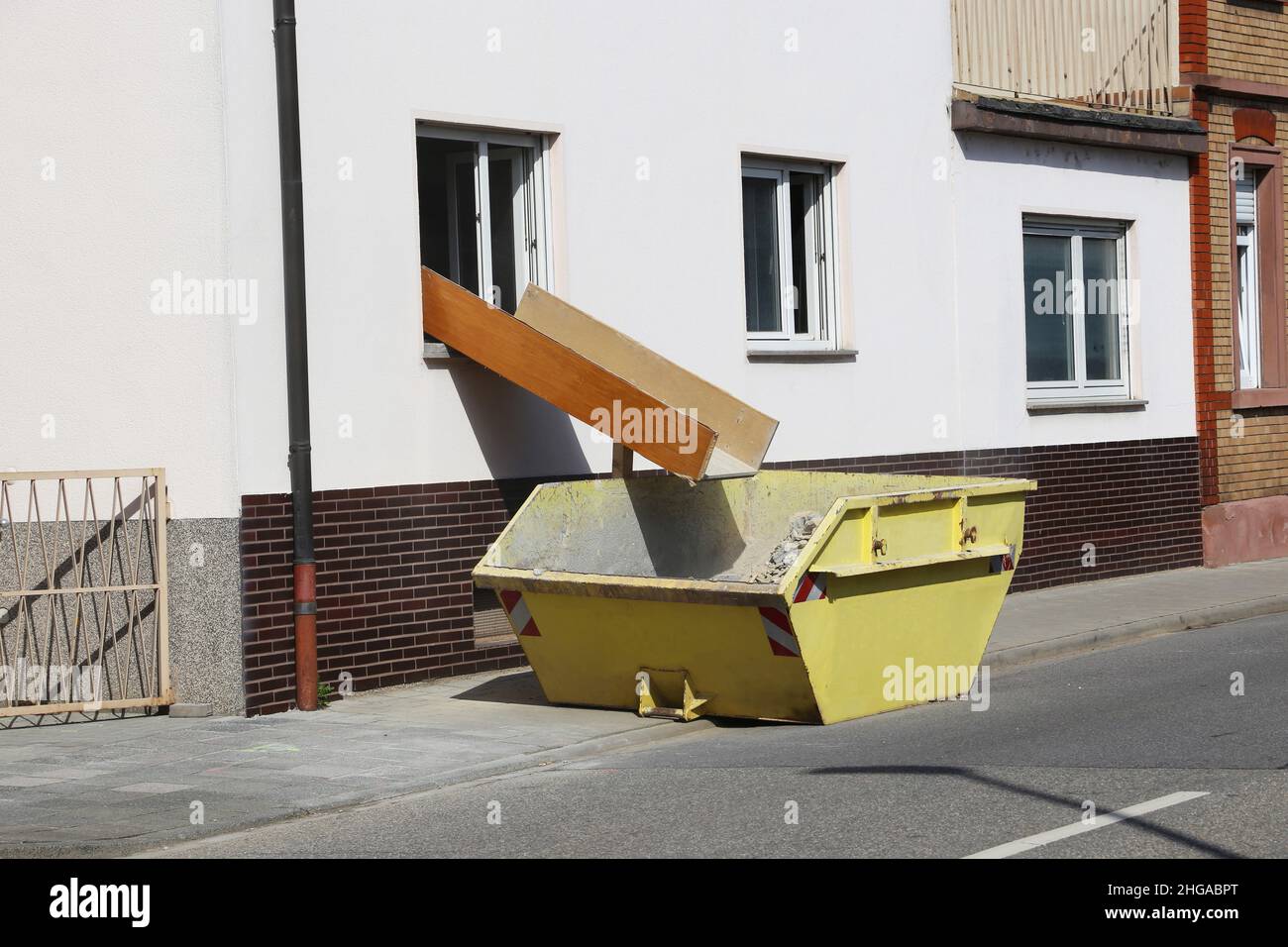 Container for recycling of rubble Stock Photo - Alamy