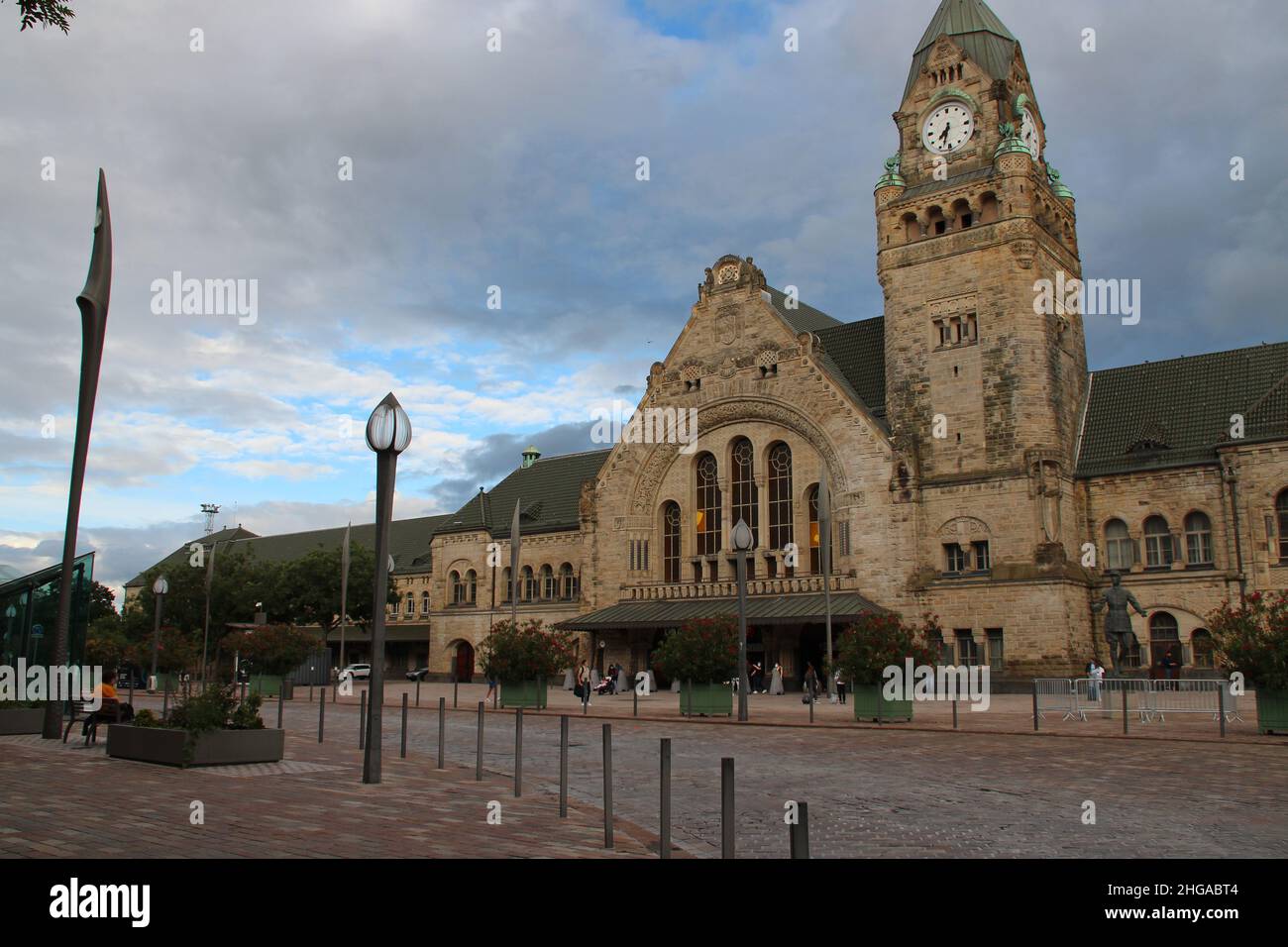 prussian style railway station in metz (france Stock Photo - Alamy