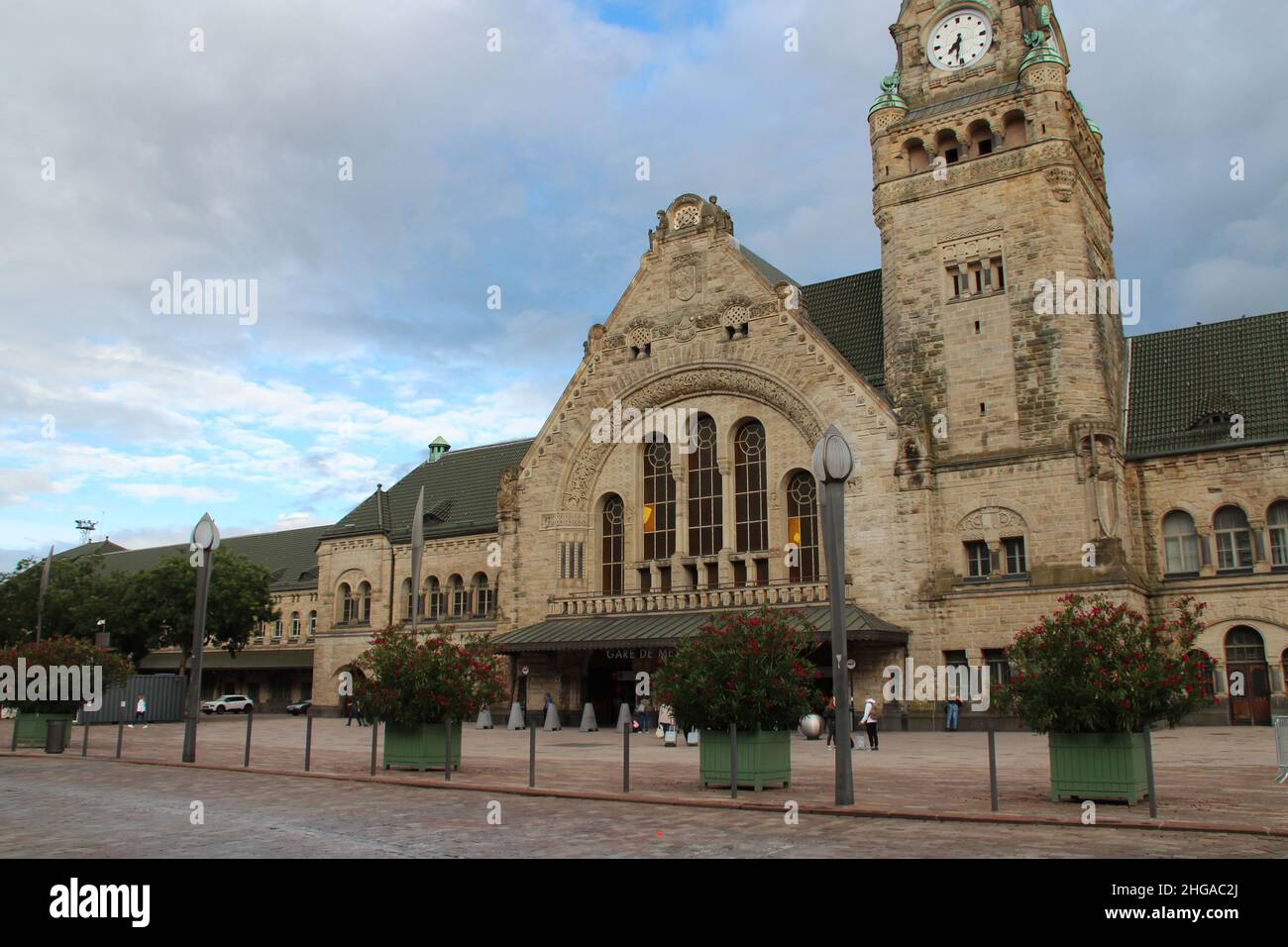 prussian style railway station in metz (france Stock Photo - Alamy