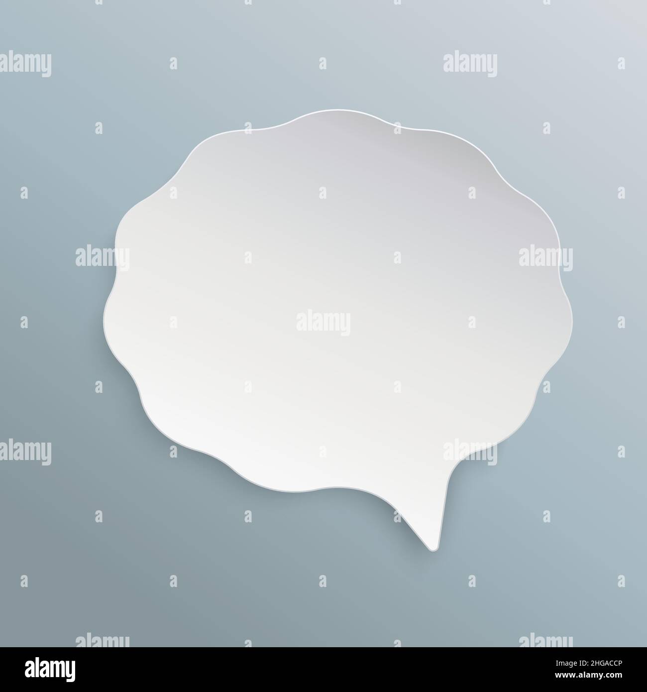 Infographic design white round thought or advertise bubble on blue grey ...