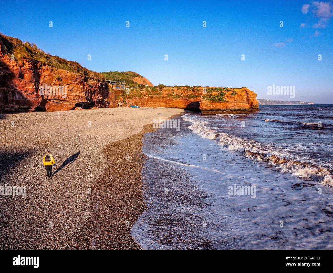 pebble beach at Ladram bay Stock Photo - Alamy