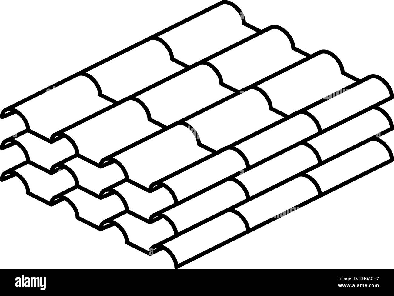 Traditional building tiled roof Stock Vector Images - Alamy