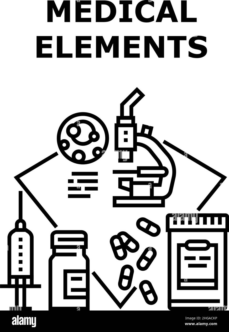 Medical elements icon vector illustration Stock Vector Image & Art - Alamy