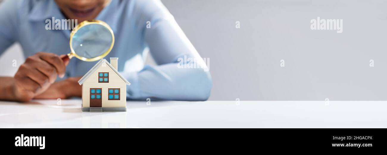 Real Estate House Appraisal And Inspection. Checking Home Stock Photo ...