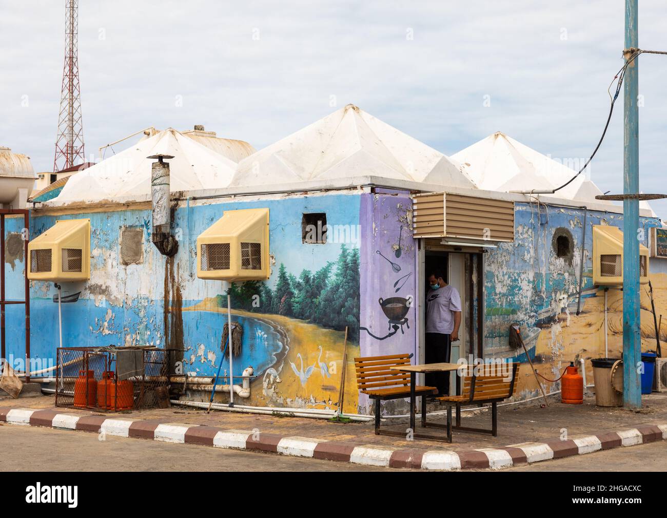 Fish market restaurant, Jazan Province, Farasan, Saudi Arabia Stock ...