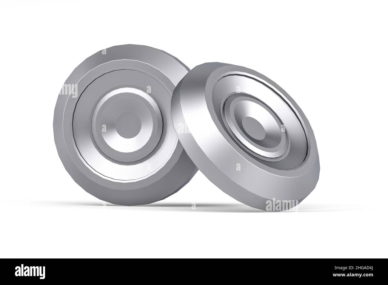 Metal industrial connector isolated on white background - 3d render ...