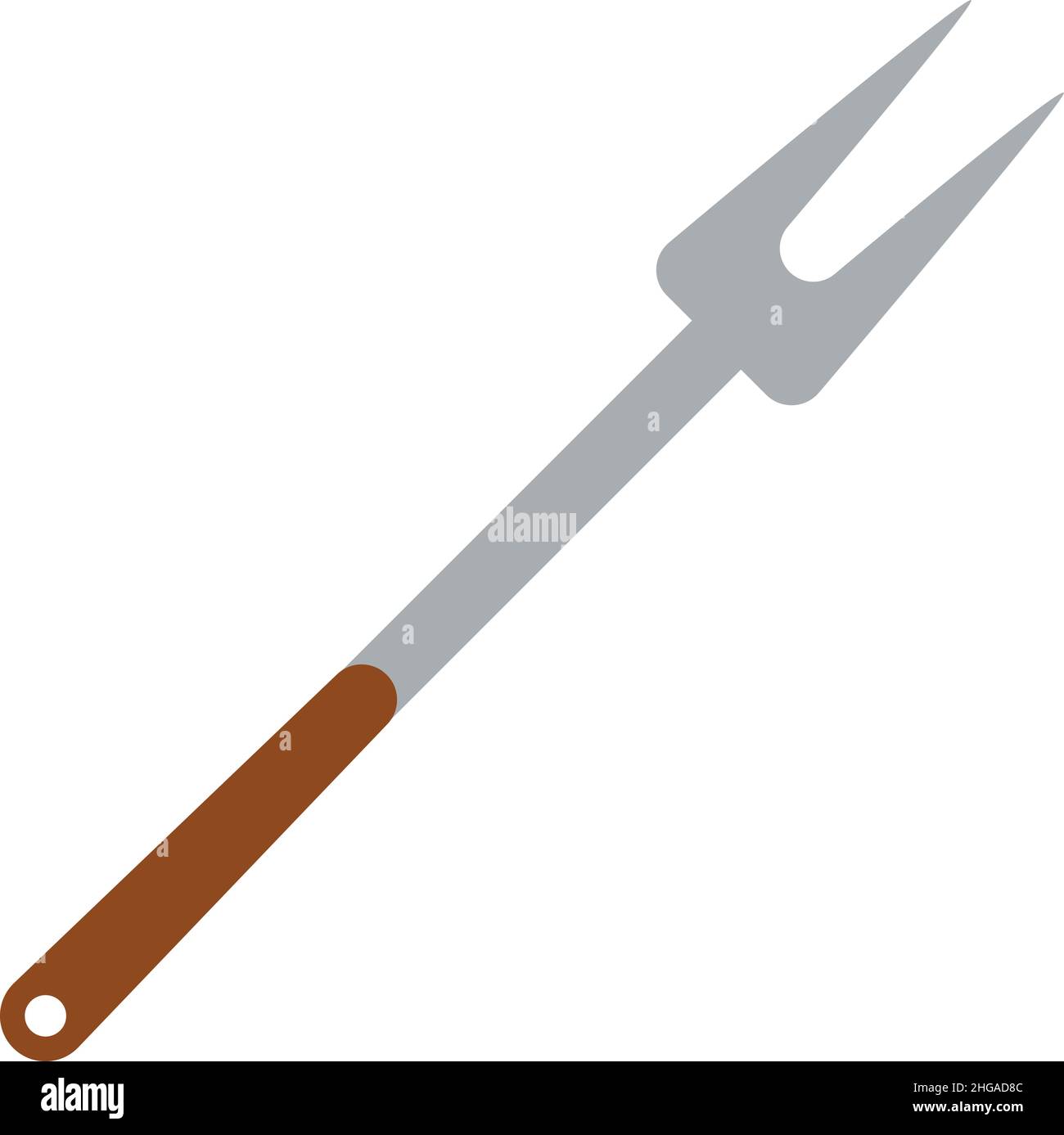 Grill fork icon. Cooking metal tool. Kitchen utensil Stock Vector Image ...