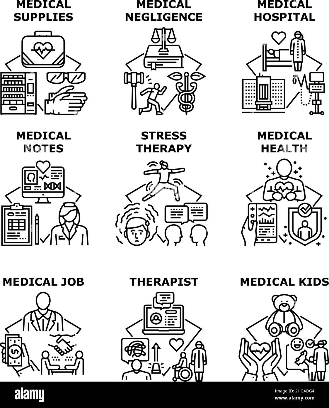 Medical service concept icon vector illustration Stock Vector Image ...