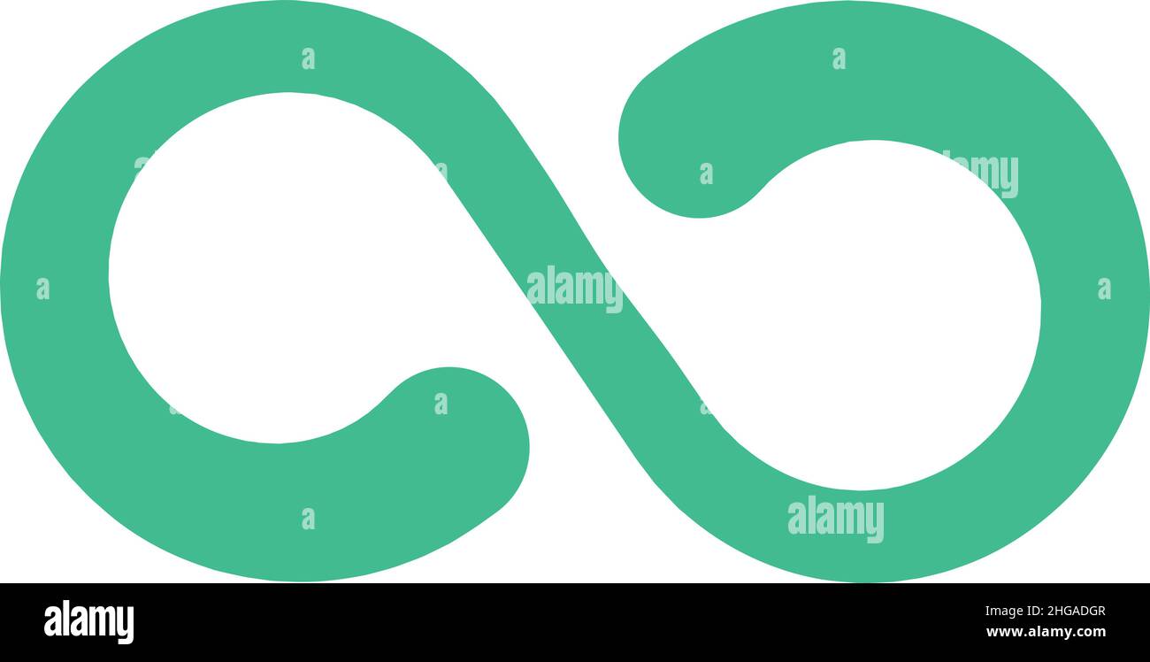 Infinity symbol. Green loop sign. Endless cycle icon Stock Vector Image ...
