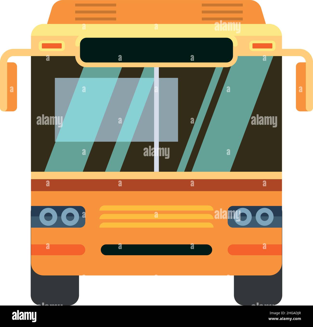 Yellow bus front view. School transportation car Stock Vector Image ... Yellow bus front view. School transportation car Stock Vector Image ...