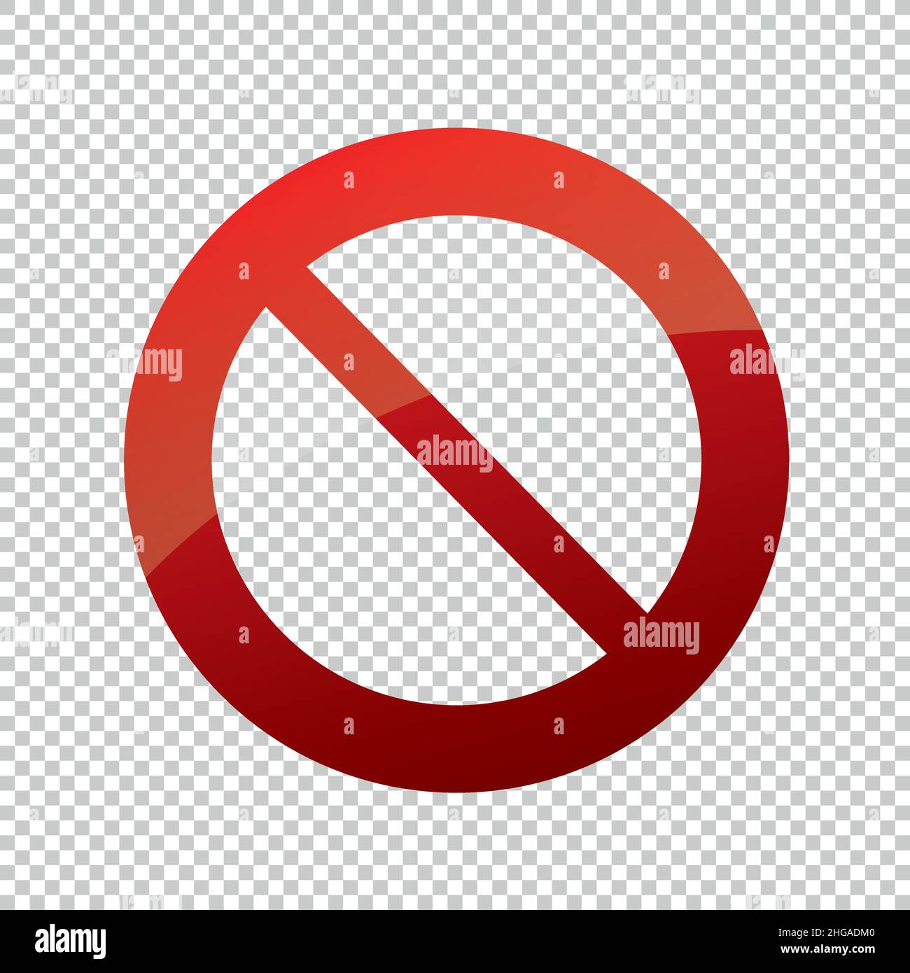 Forbidden Sign red prohibit caution circle in on checked transparent ...