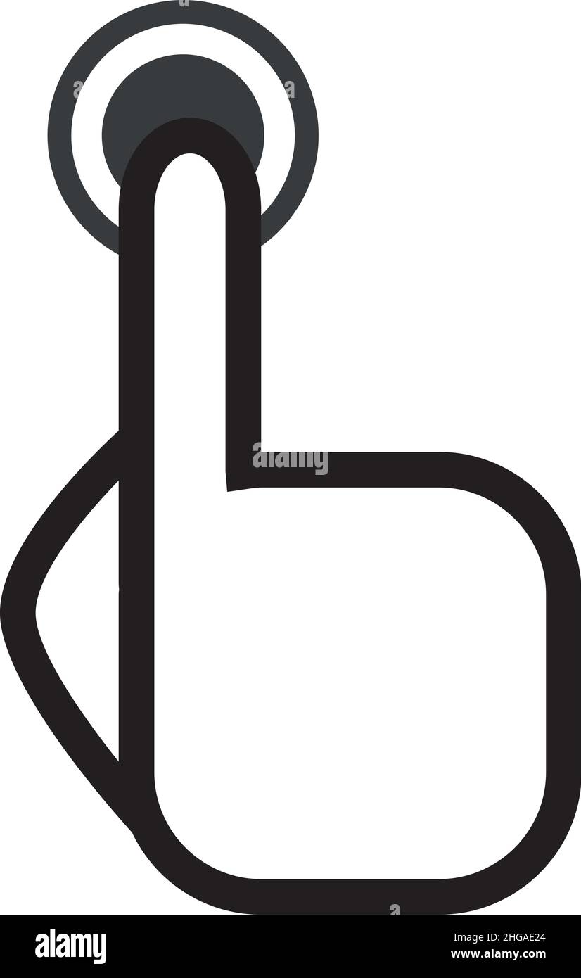 Finger touching. Touchscreen symbol. Hand clicking icon Stock Vector ...