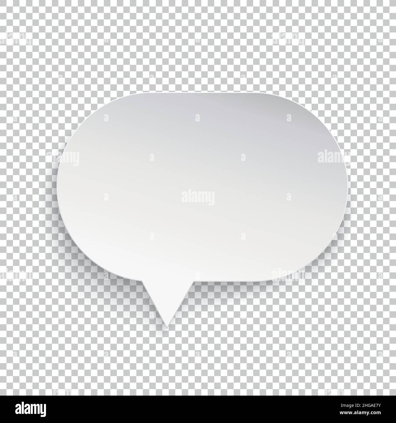 Infographic design white thought bubble on checked transparent ...