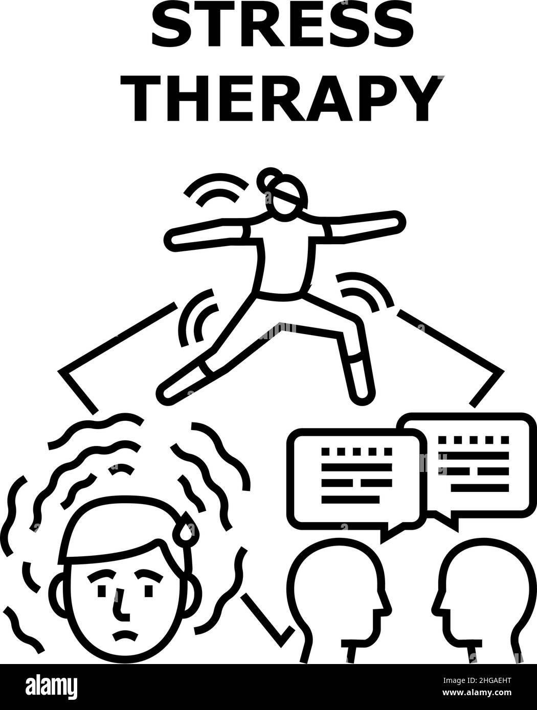 Stress therapy icon vector illustration Stock Vector Image & Art - Alamy