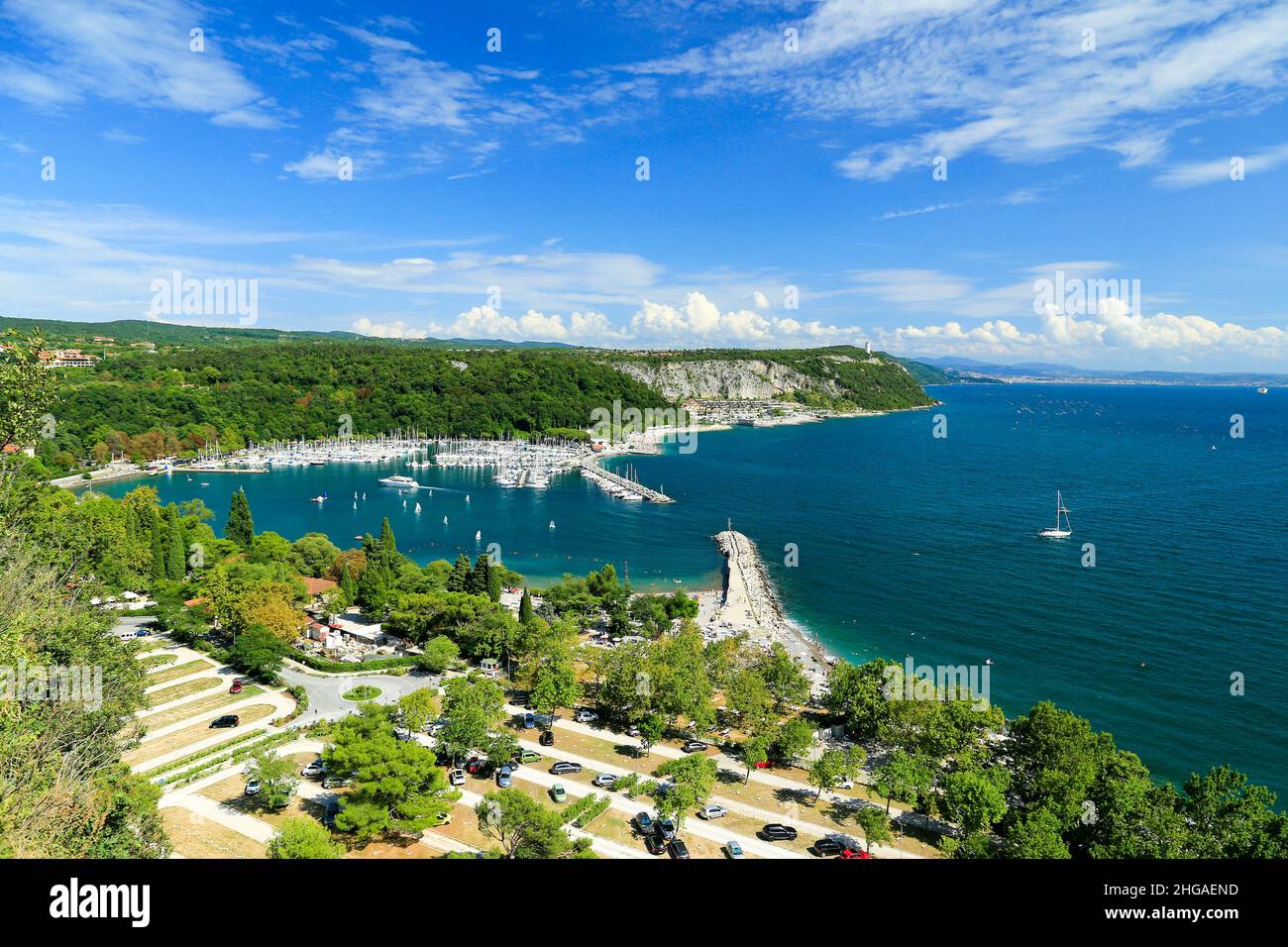 Sistiana bay and harbour, Trieste, Italy Stock Photo - Alamy