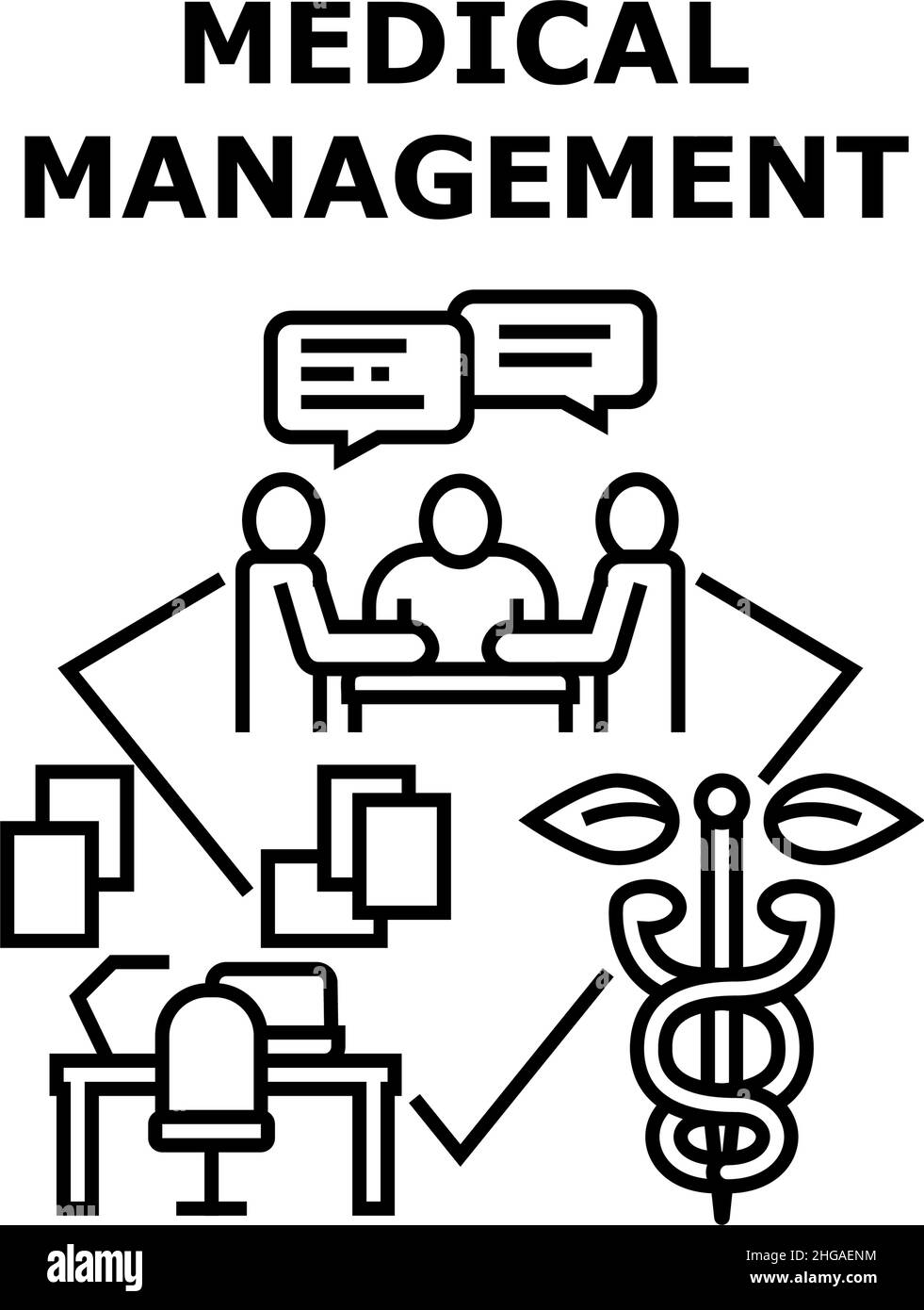 Medical management icon vector illustration Stock Vector Image & Art ...