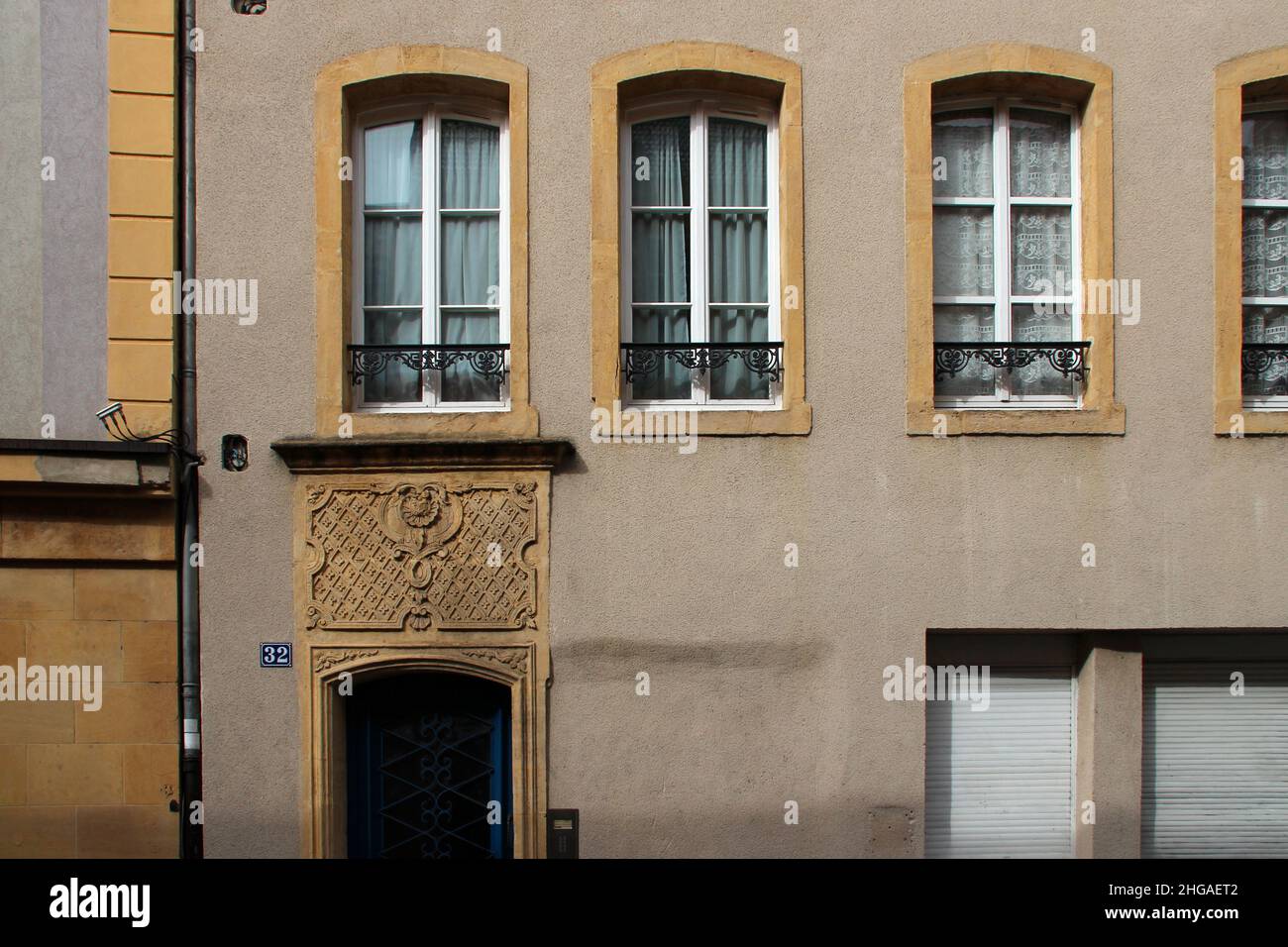 ancient stone house in metz (france Stock Photo - Alamy