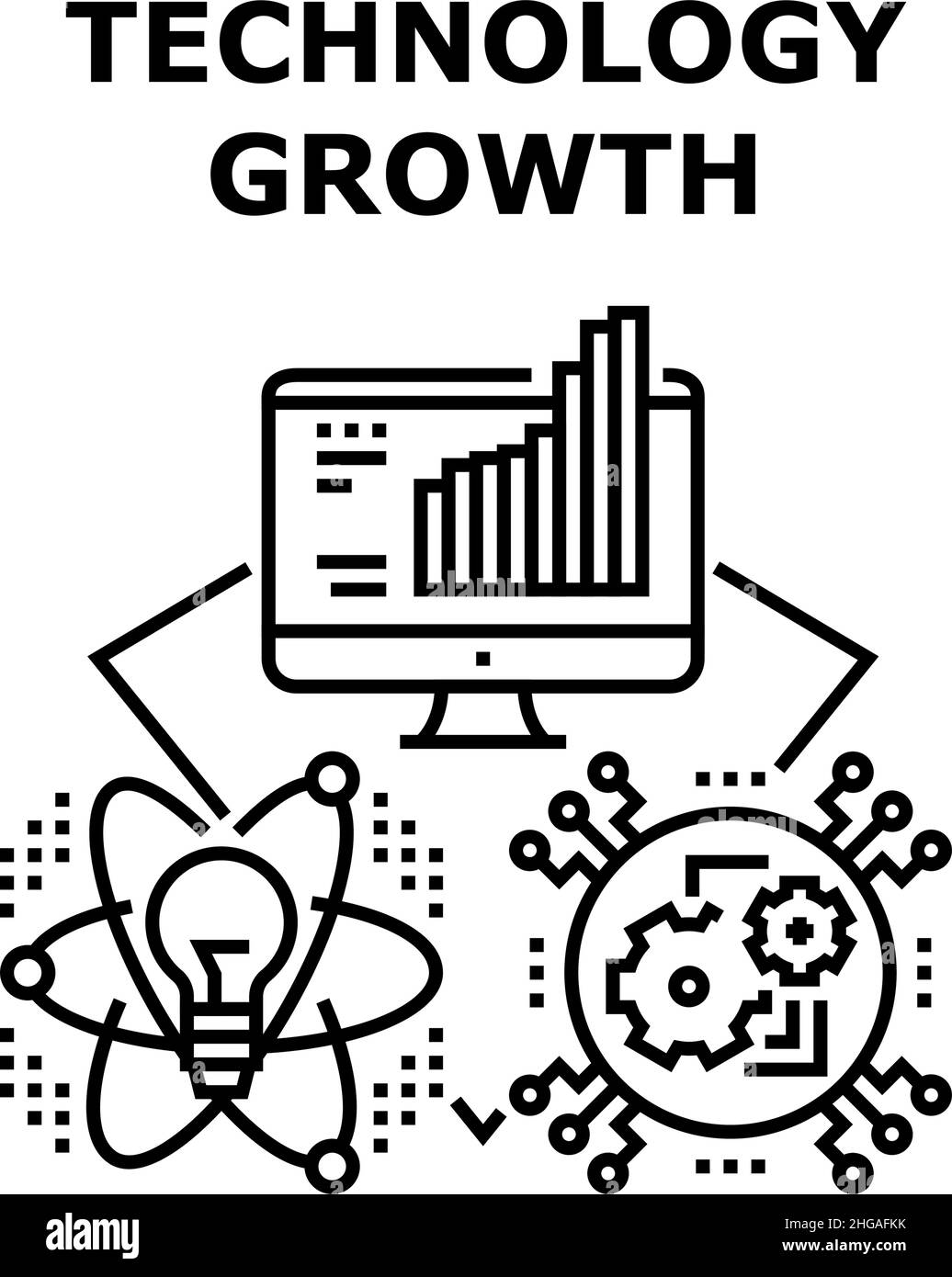 Technology growth icon vector illustration Stock Vector Image & Art - Alamy