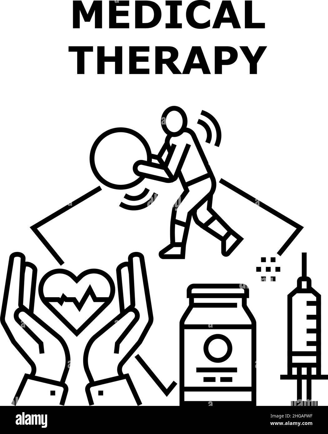 Medical therapy icon vector illustration Stock Vector Image & Art - Alamy