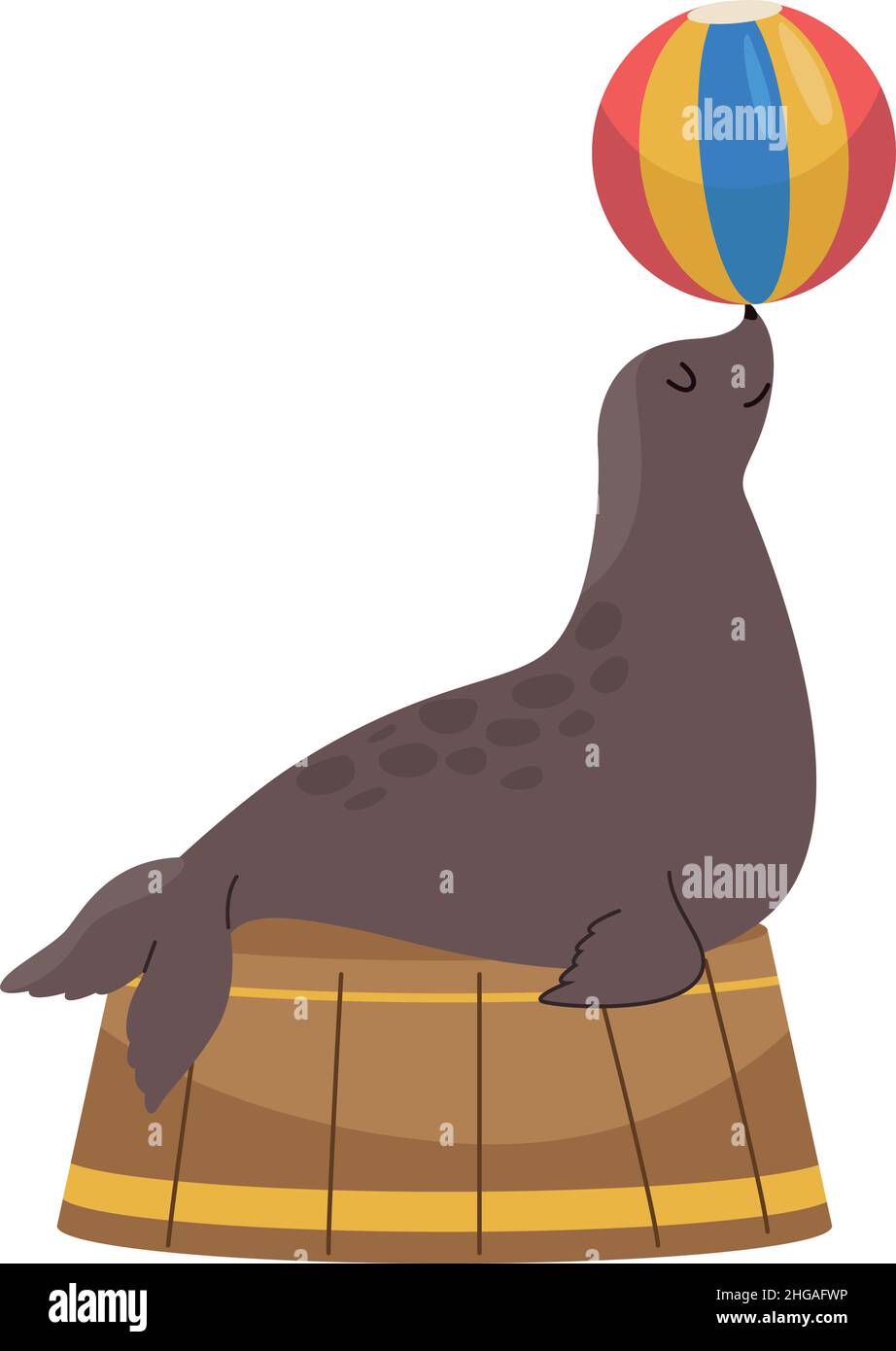 seal playing with balloon Stock Vector Image & Art - Alamy