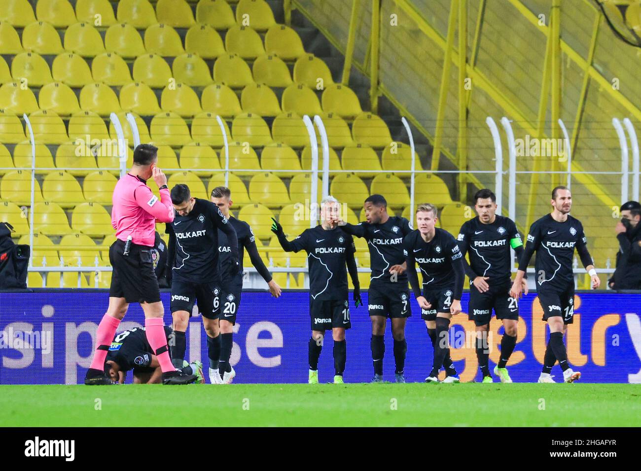 ISTANBUL, TURKEY - JANUARY 19: Ahmed Yasser Rayan of Altay SK is ...