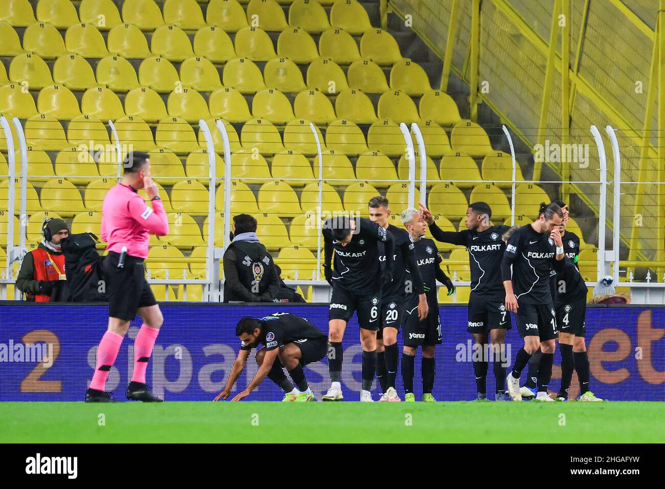 ISTANBUL, TURKEY - JANUARY 19: Ahmed Yasser Rayan of Altay SK is ...