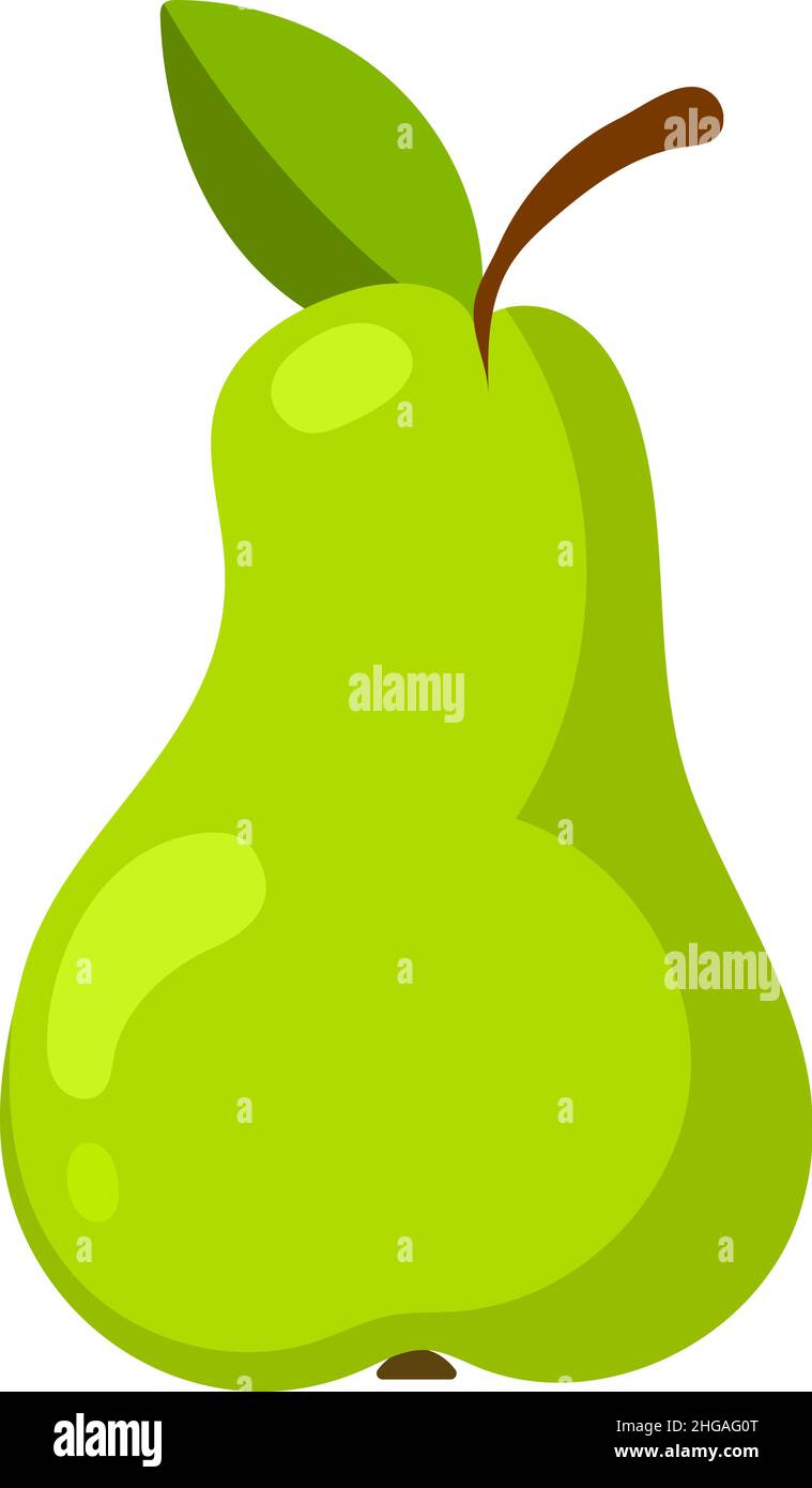 Green pear icon. Sweet fresh fruit in cartoon style Stock Vector Image ...