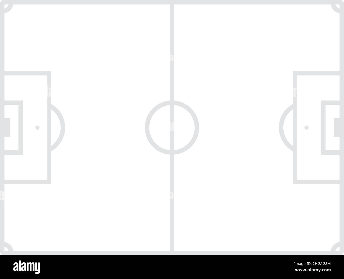 Football pitch outline Black and White Stock Photos & Images - Alamy