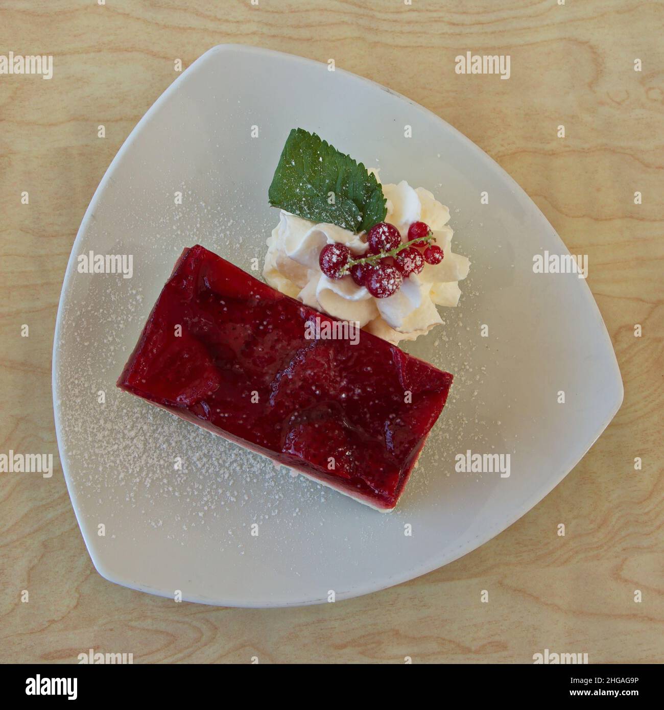 Strawberry cake with whipped cream in Austria,Europe Stock Photo - Alamy