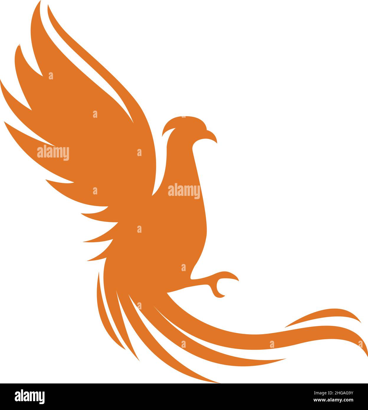 orange phoenix silhouette Stock Vector Image & Art - Alamy