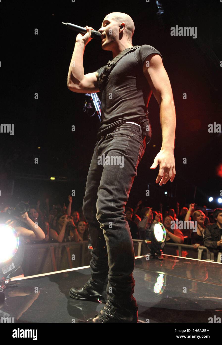 London, UK. Max George, Jay McGuiness, Siva Kaneswaran, Tom Parker and ...