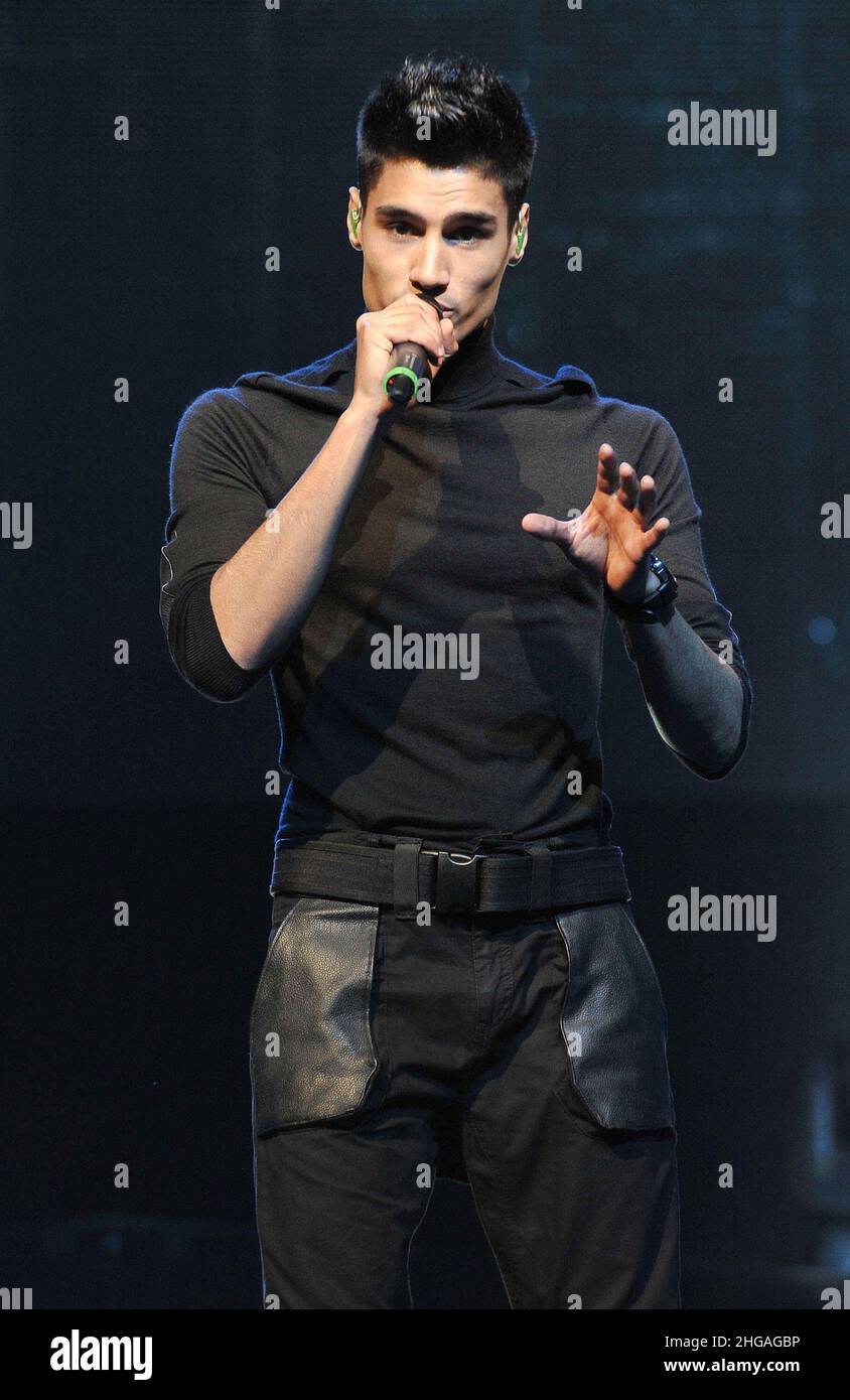 London, UK. Max George, Jay McGuiness, Siva Kaneswaran, Tom Parker and ...