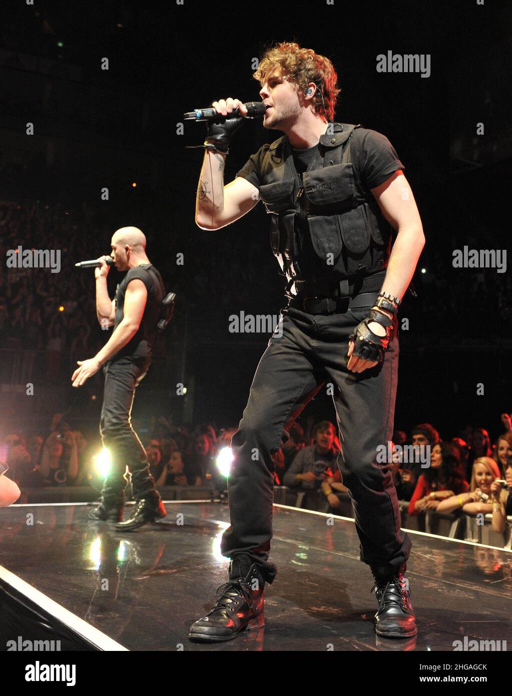 London, UK. Max George, Jay McGuiness, Siva Kaneswaran, Tom Parker and ...