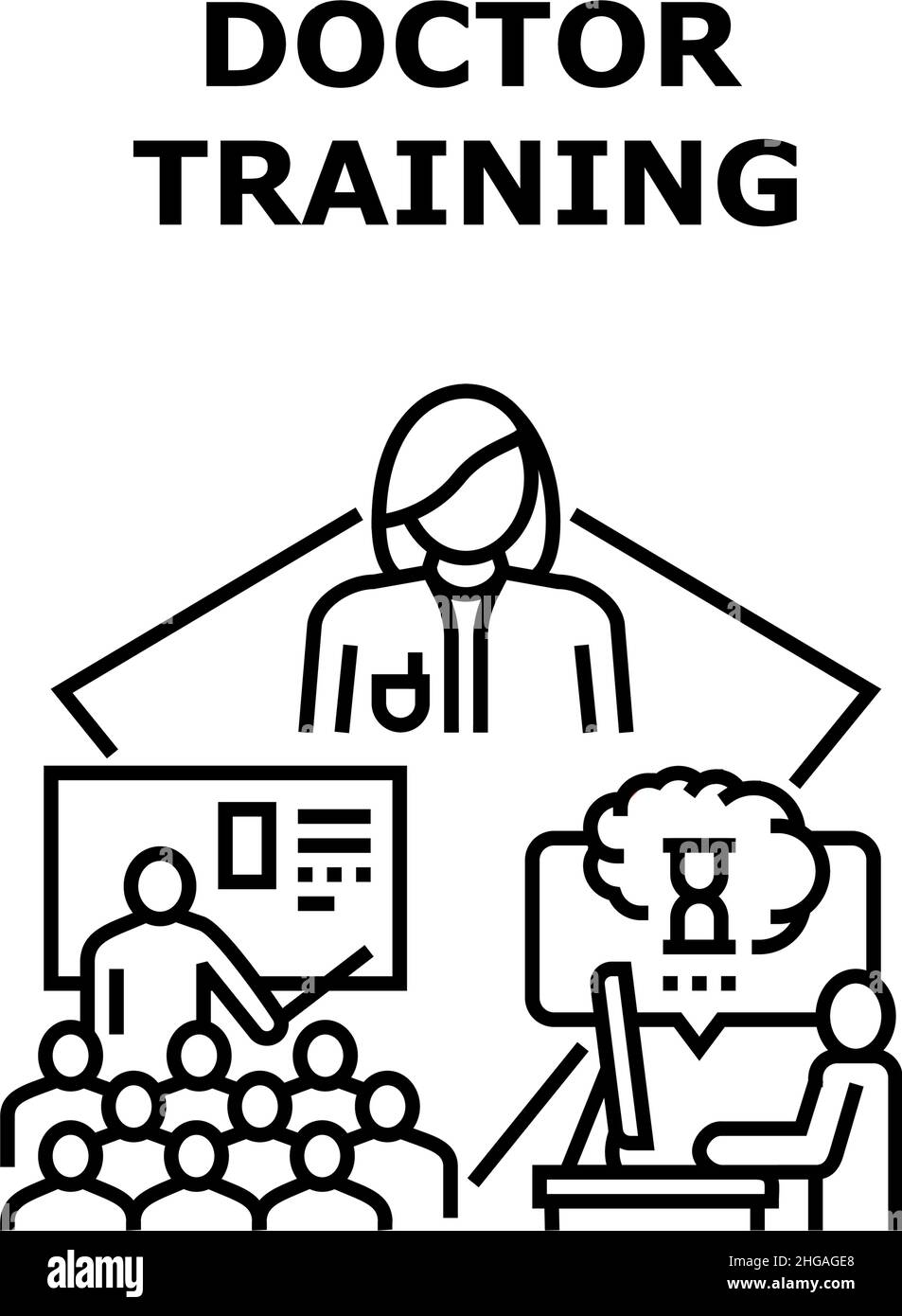 Doctor trainig icon vector illustration Stock Vector Image & Art - Alamy