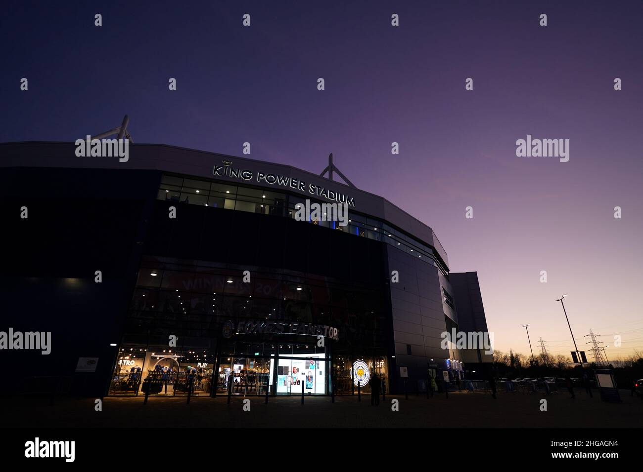 General view ground ahead premier league match king power stadium hi ...