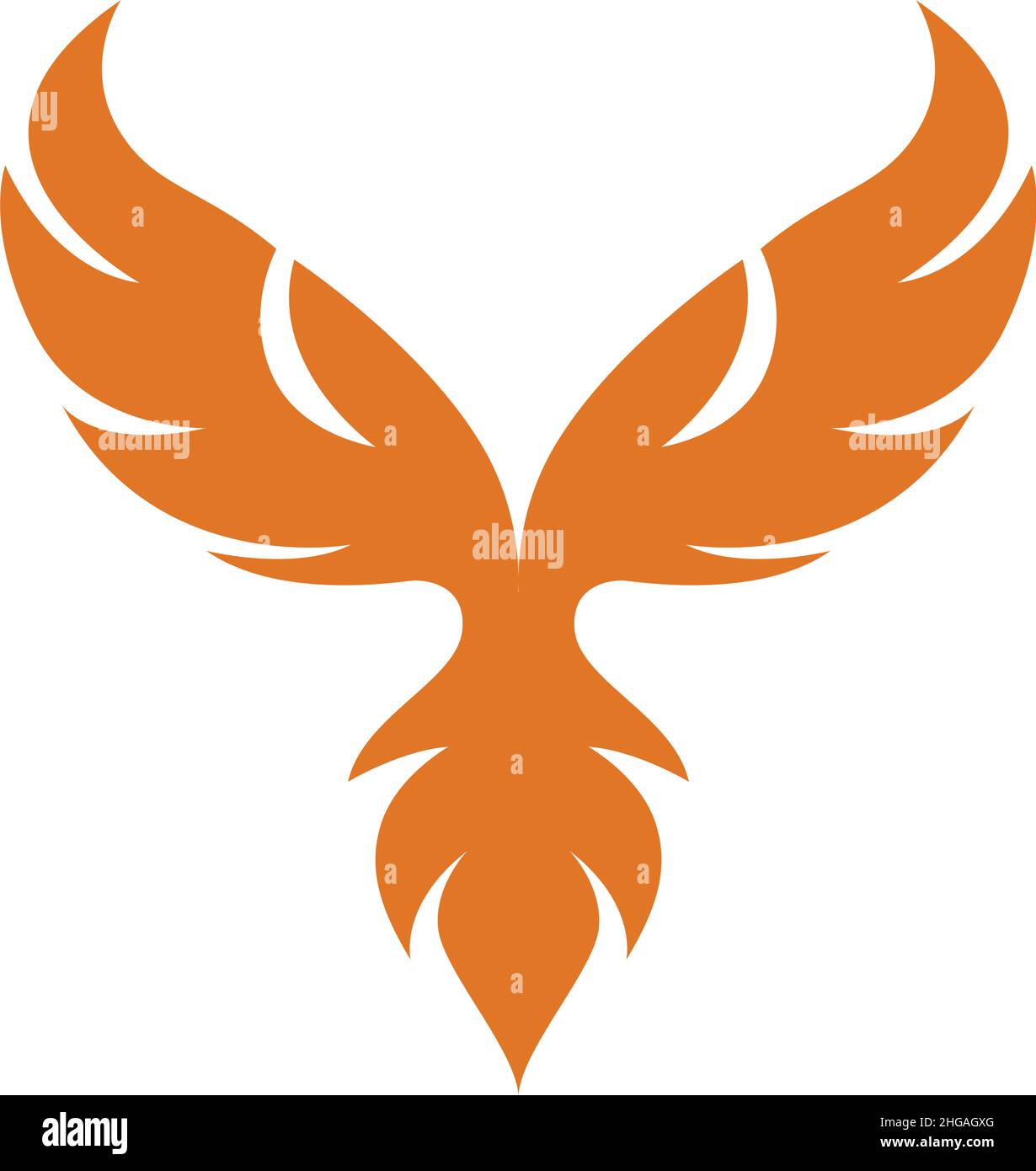 phoenix orange silhouette Stock Vector Image & Art - Alamy