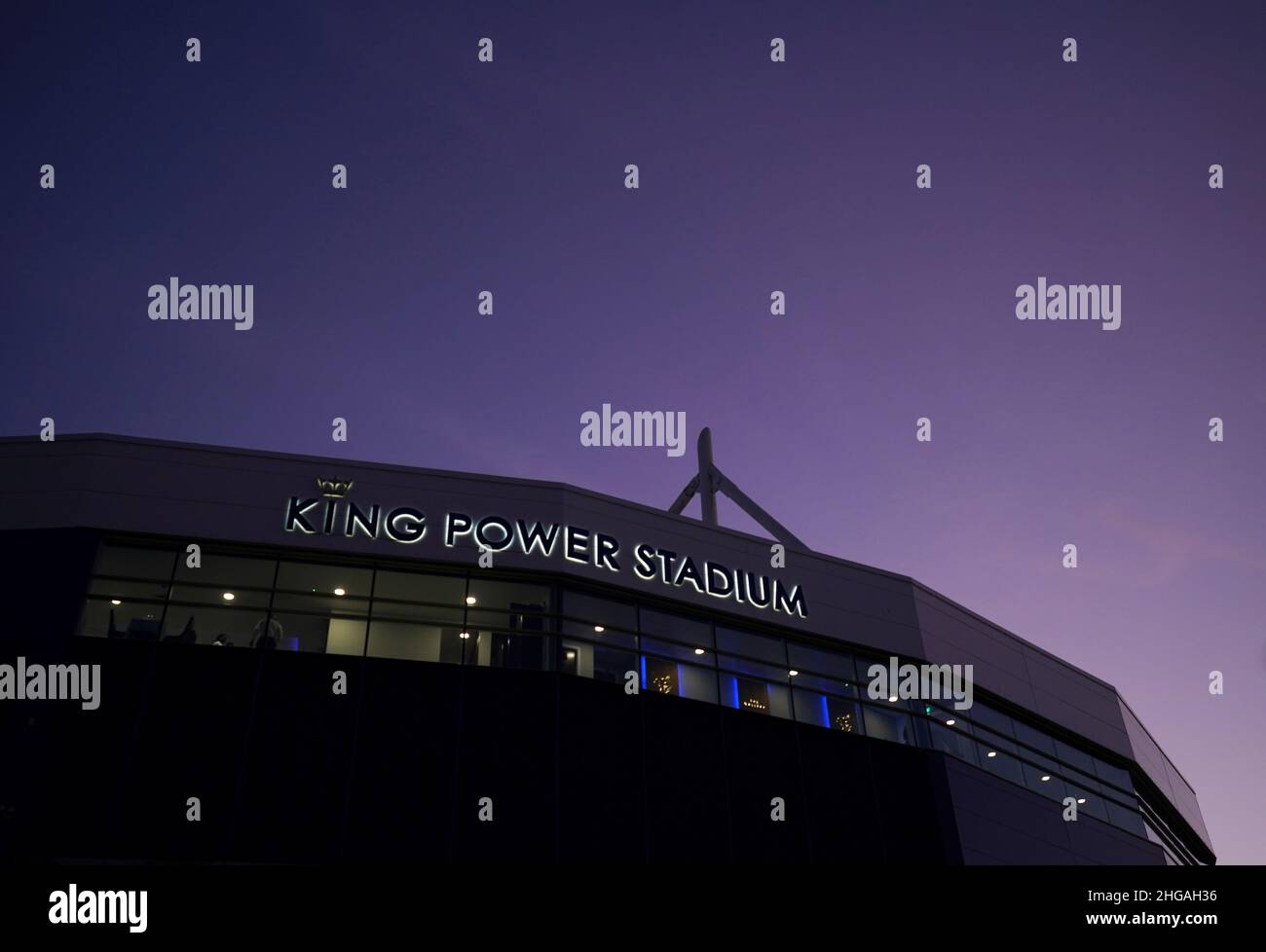 General view ground ahead premier league match king power stadium hi ...