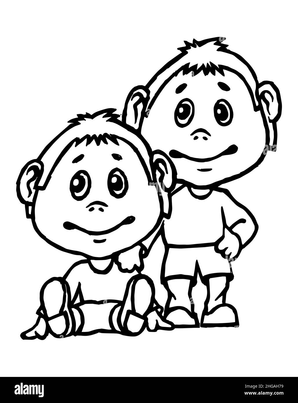 Zodiac signs. Cartoon outline style Hand drawn horoscope Isolated ...