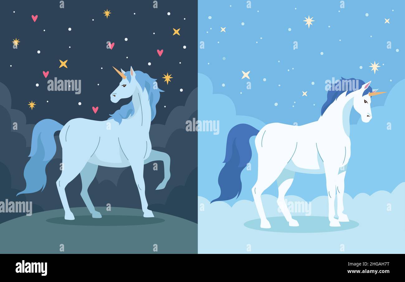 Two horses animals Stock Vector Images - Alamy