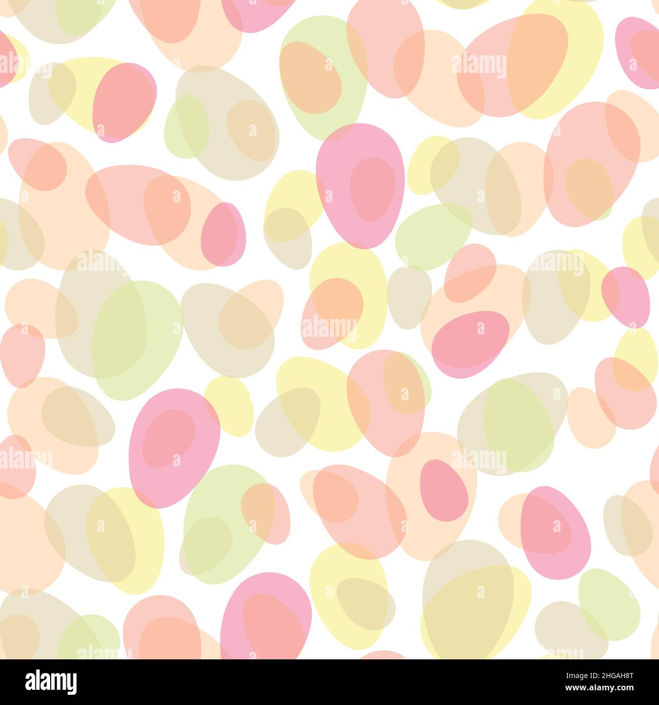 Happy Easter seamless pattern with colorful eggs on white background ...