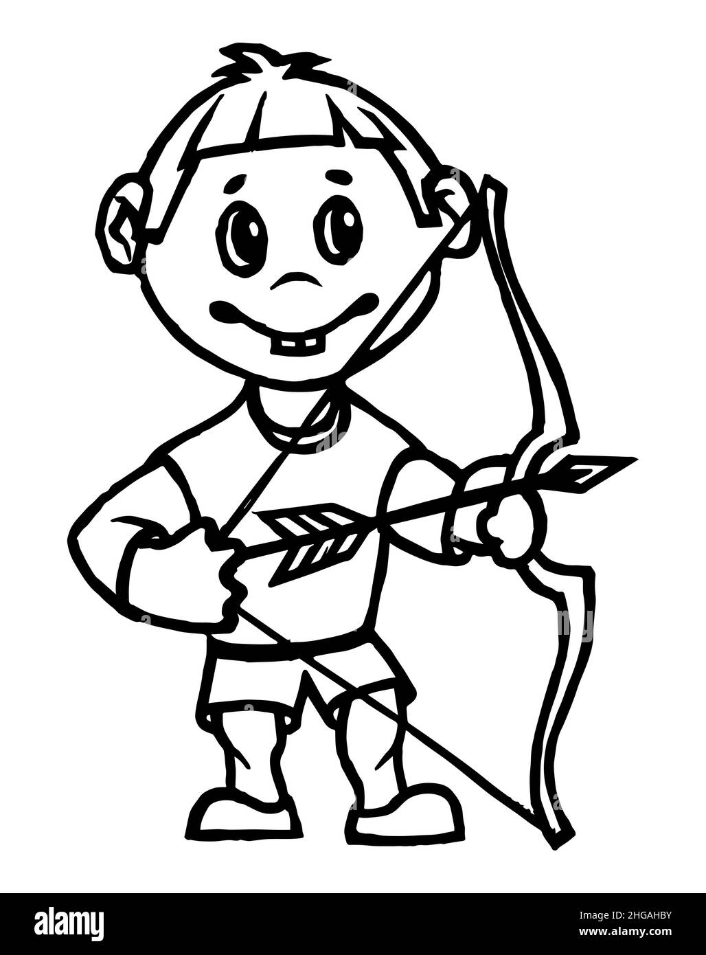 Zodiac signs. Cartoon outline style Hand drawn horoscope Isolated ...