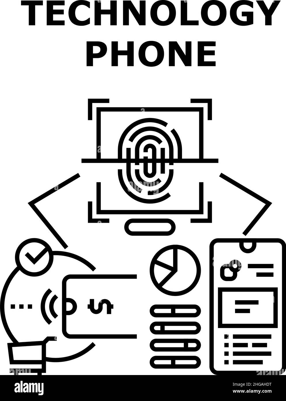 Technology phone icon vector illustration Stock Vector Image & Art - Alamy