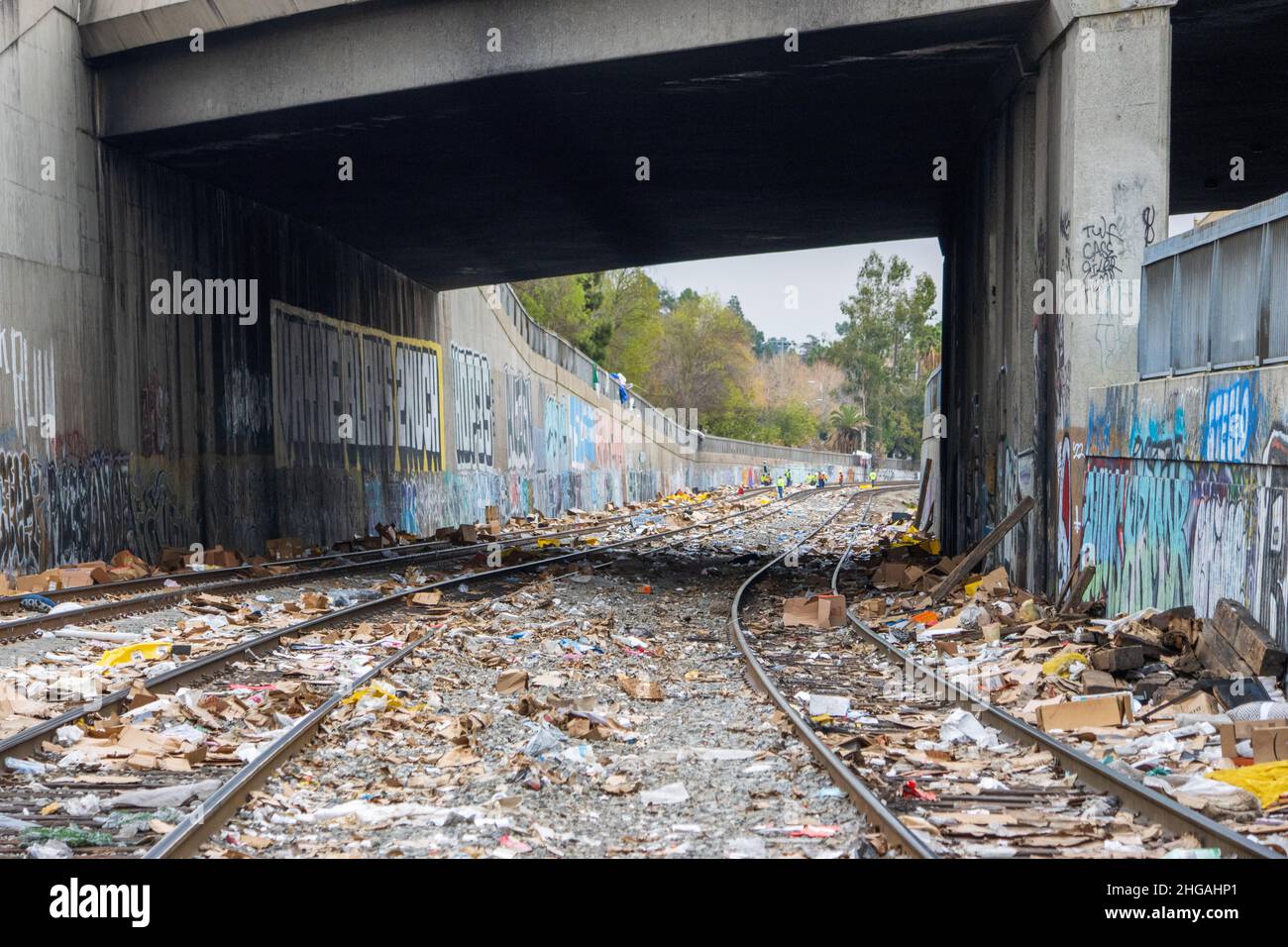 Los Angles train looting January 2022 Stock Photo - Alamy
