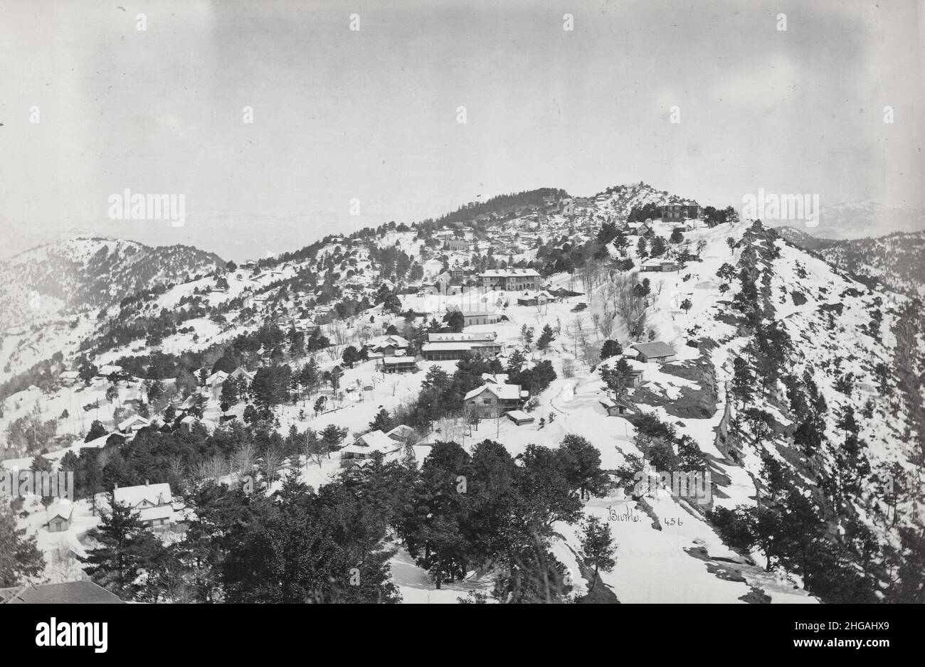 Vintage 19th century photograph - Murree in the snow, India, now ...