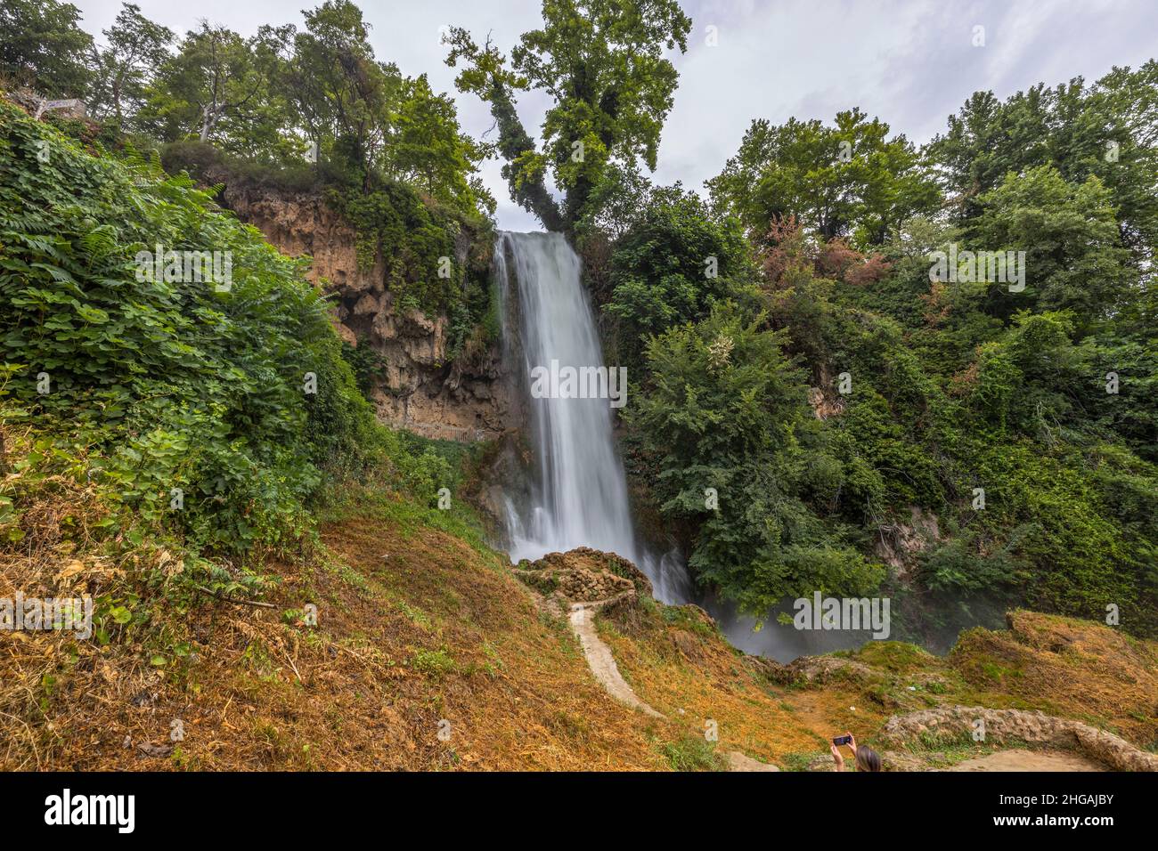 Beautiful view of the nature of Greece with waterfalls Stock Photo - Alamy