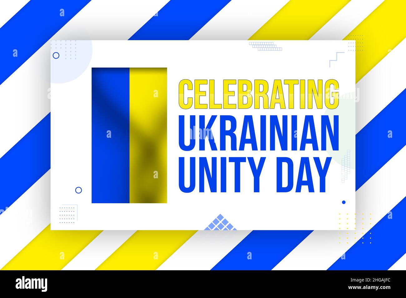 Ukraine Unity Day Abstract Background with Blue and Yellow Stripes ...
