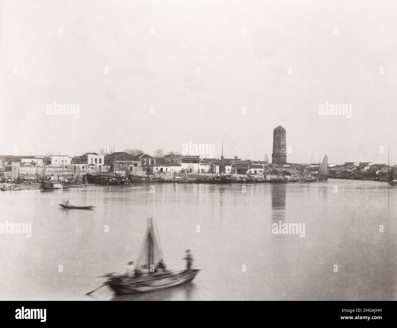 Vintage 19th century photograph - Wuhu, one of the cities that became ...
