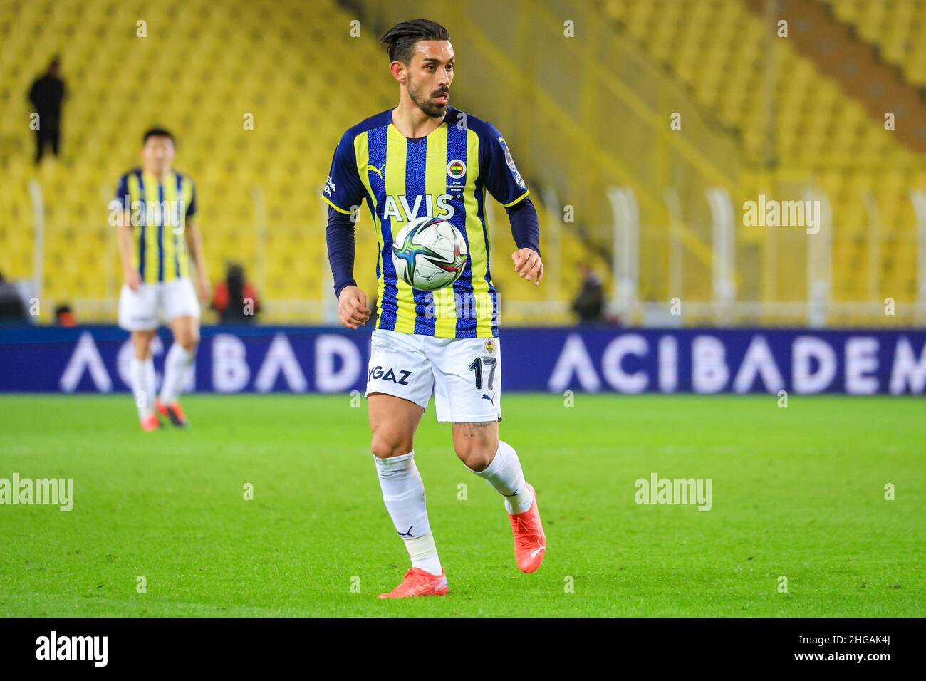 ISTANBUL, TURKEY - JANUARY 19: Irfan Can Kahveci of Fenerbahce SK ...