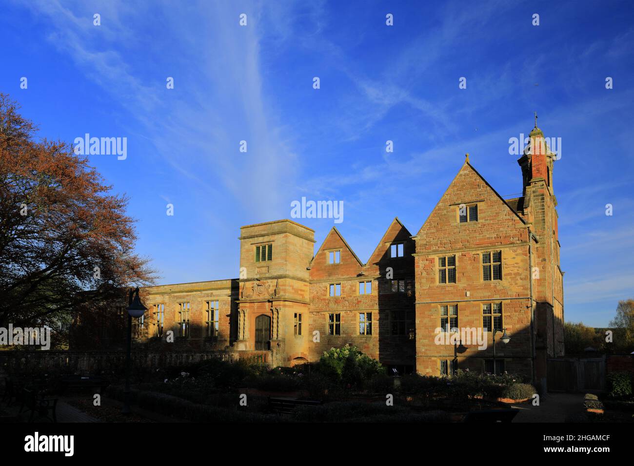 Autumn view of the ruins of Rufford Abbey near Ollerton town ...